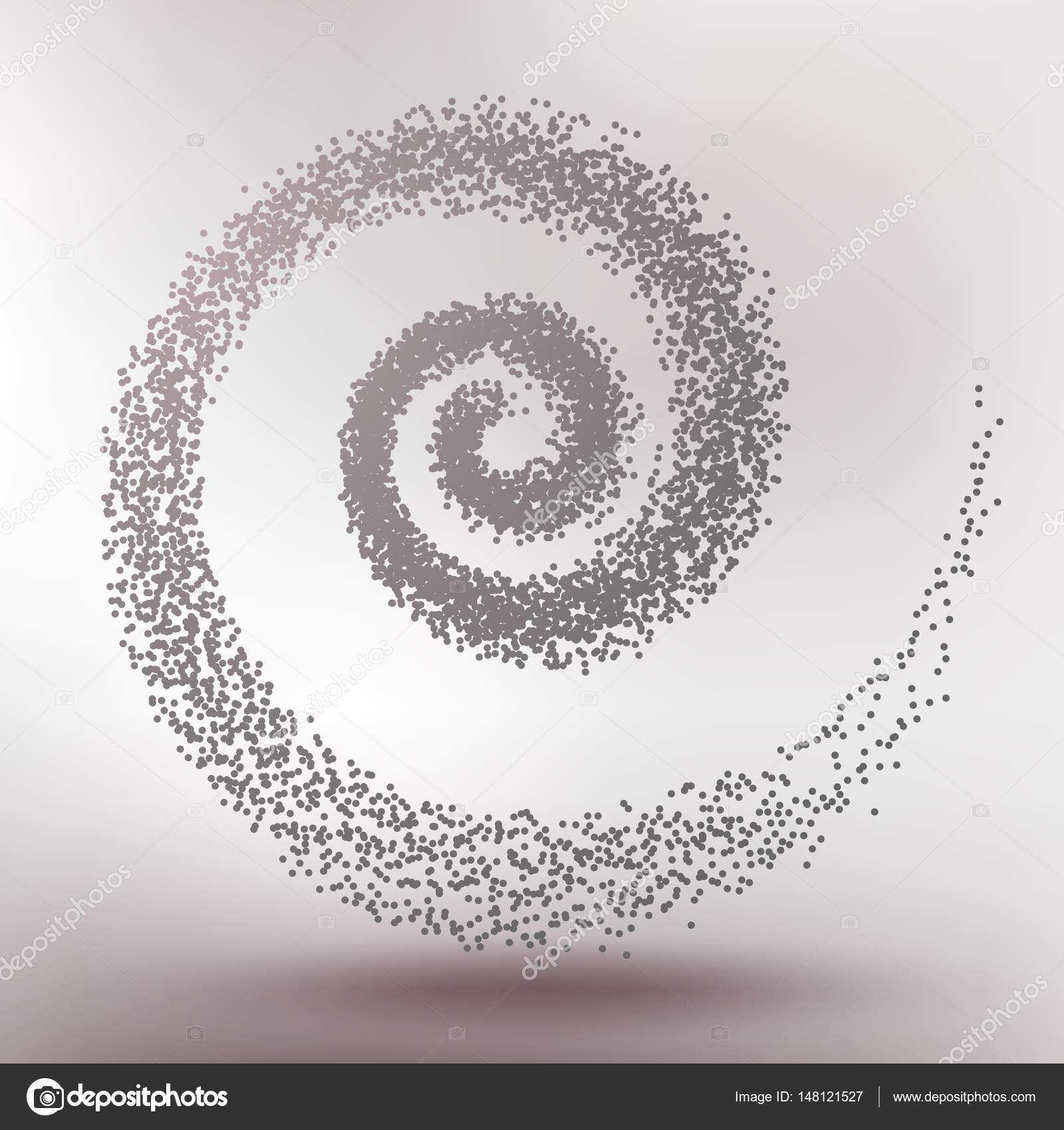 Spiral vector Illustration. Abstract swirl form with dots. Tornado ...