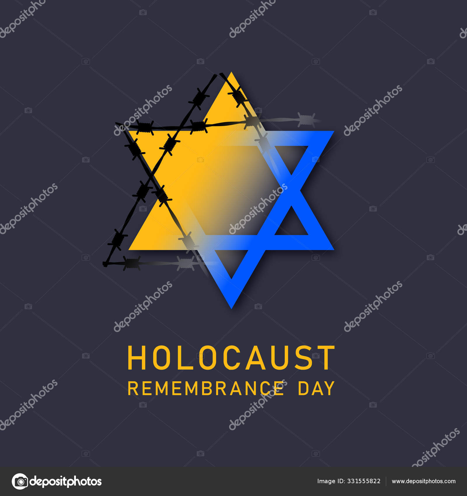 Yellow Star Of David Symbol Holocaust