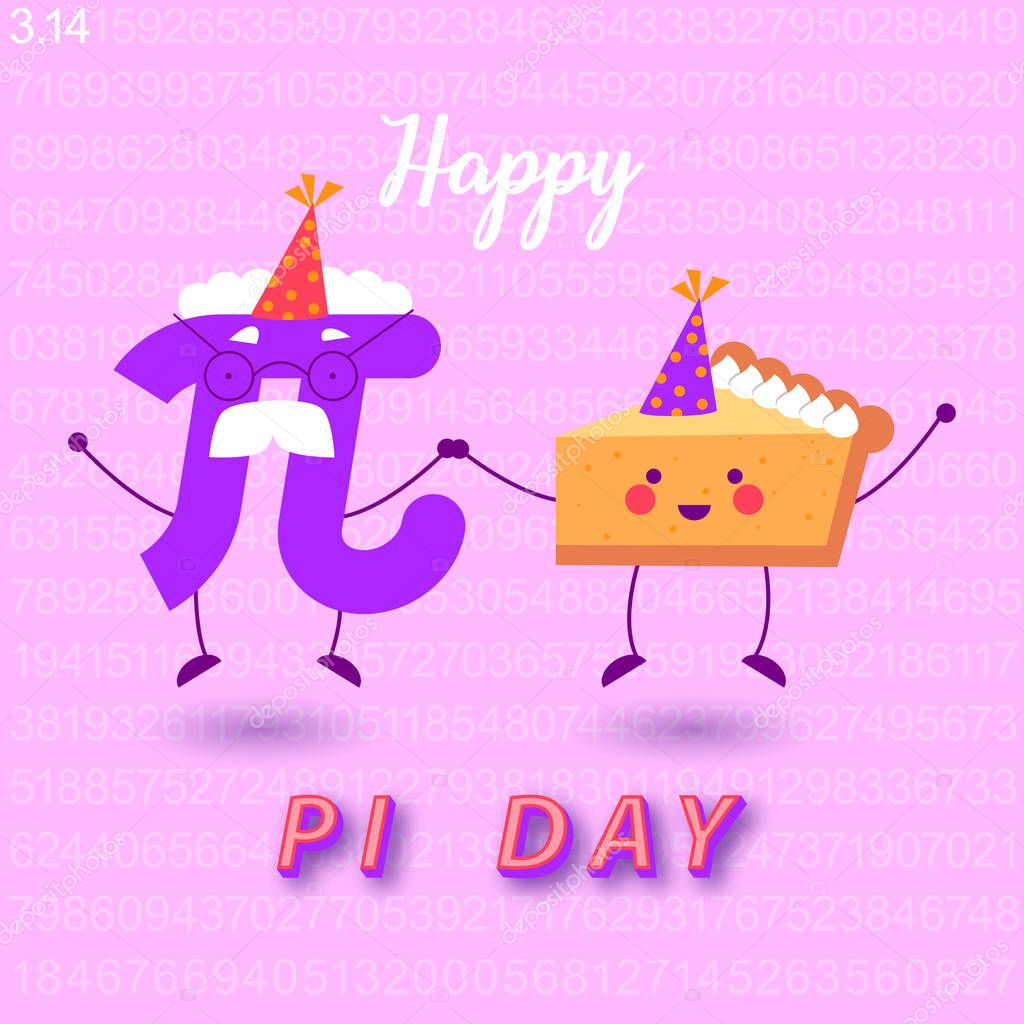 Feliz día de Pi. Celebra el Día del Pi. Constante matemática. 14 de ...