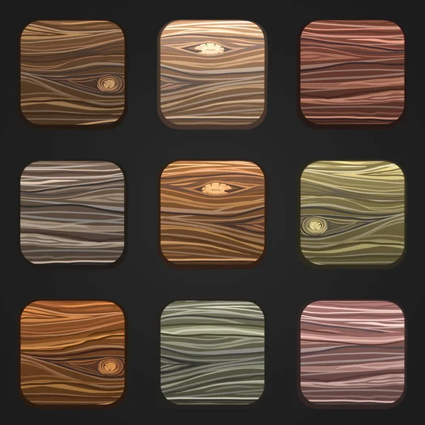 Wood icons — Stock Vector © Liubou #38784345