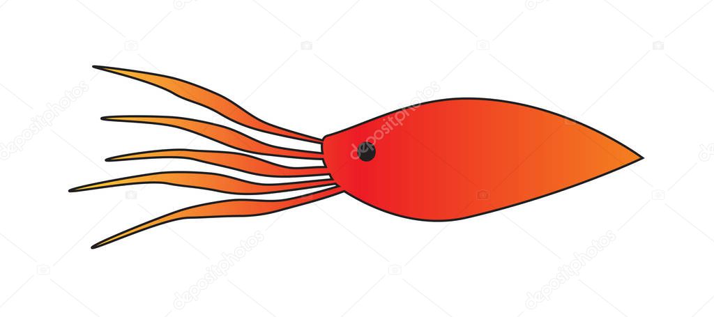 Red Squid icon ⬇ Vector Image by © scrapster | Vector Stock 129402084
