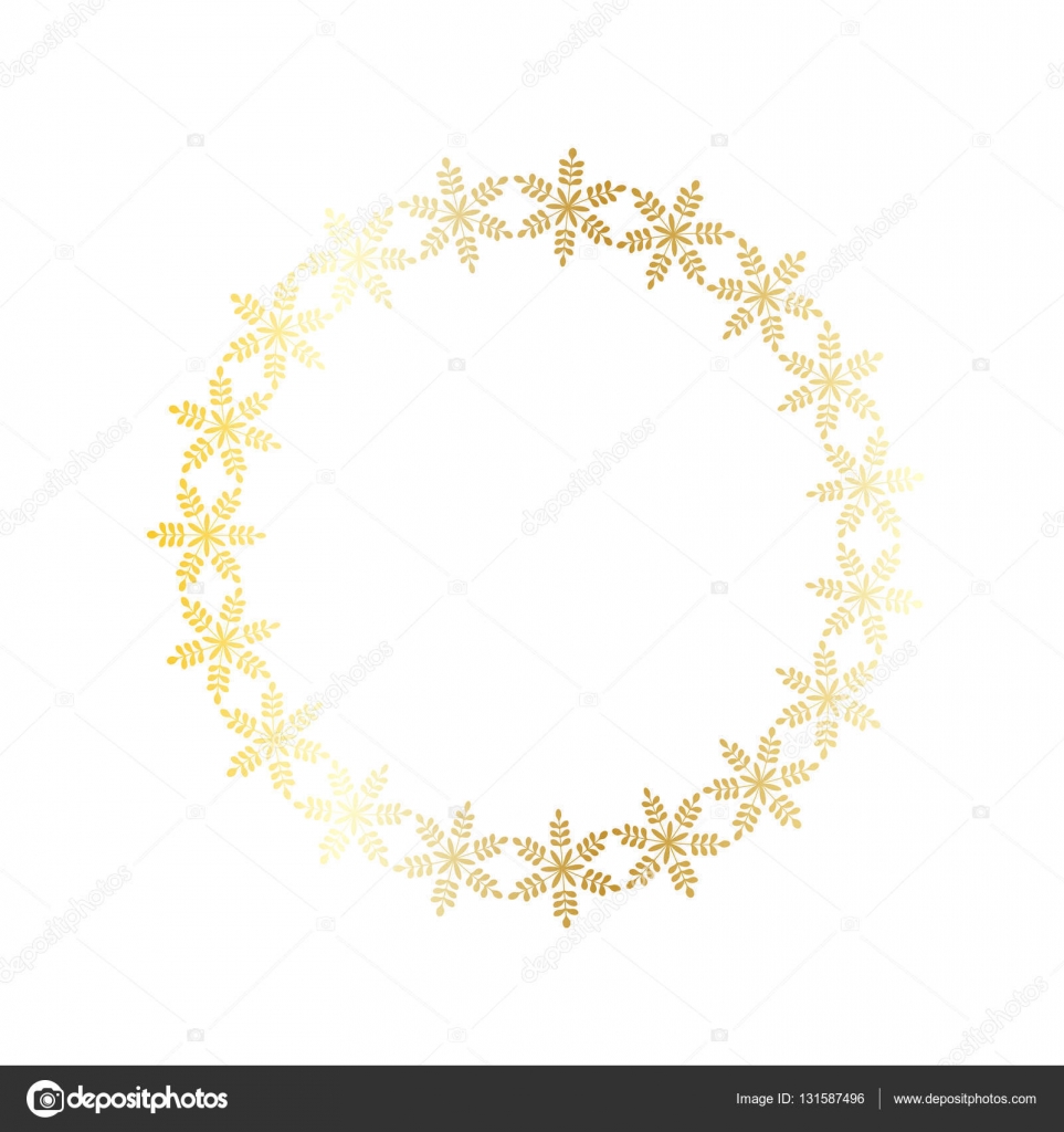 Golden snowflakes frame Stock Vector Image by ©scrapster #131587496