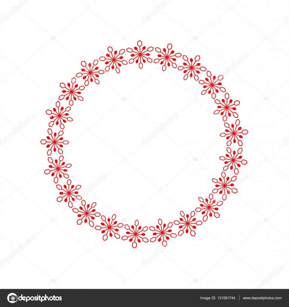 Red snowflakes frame Stock Vector by ©scrapster 131591744
