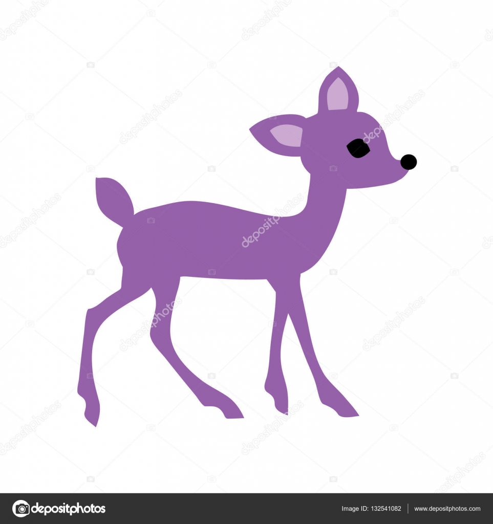 Cartoon purple deer Stock Illustration by ©scrapster #132541082