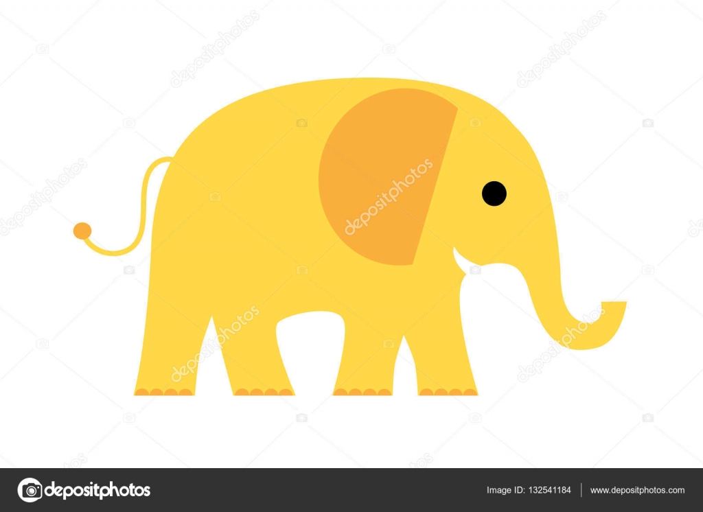 Elefante amarelo cartoon imagem vetorial de © scrapster #132541184