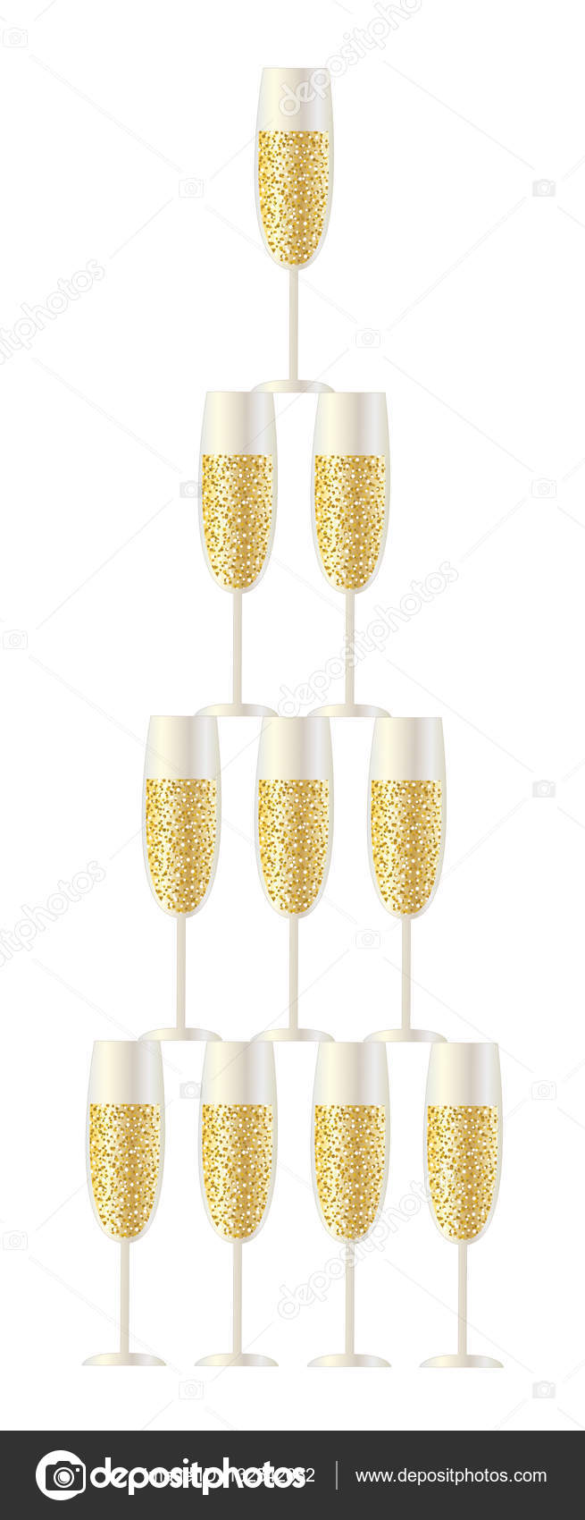 Stack of champagne glasses Stock Vector Image by ©scrapster #132542652