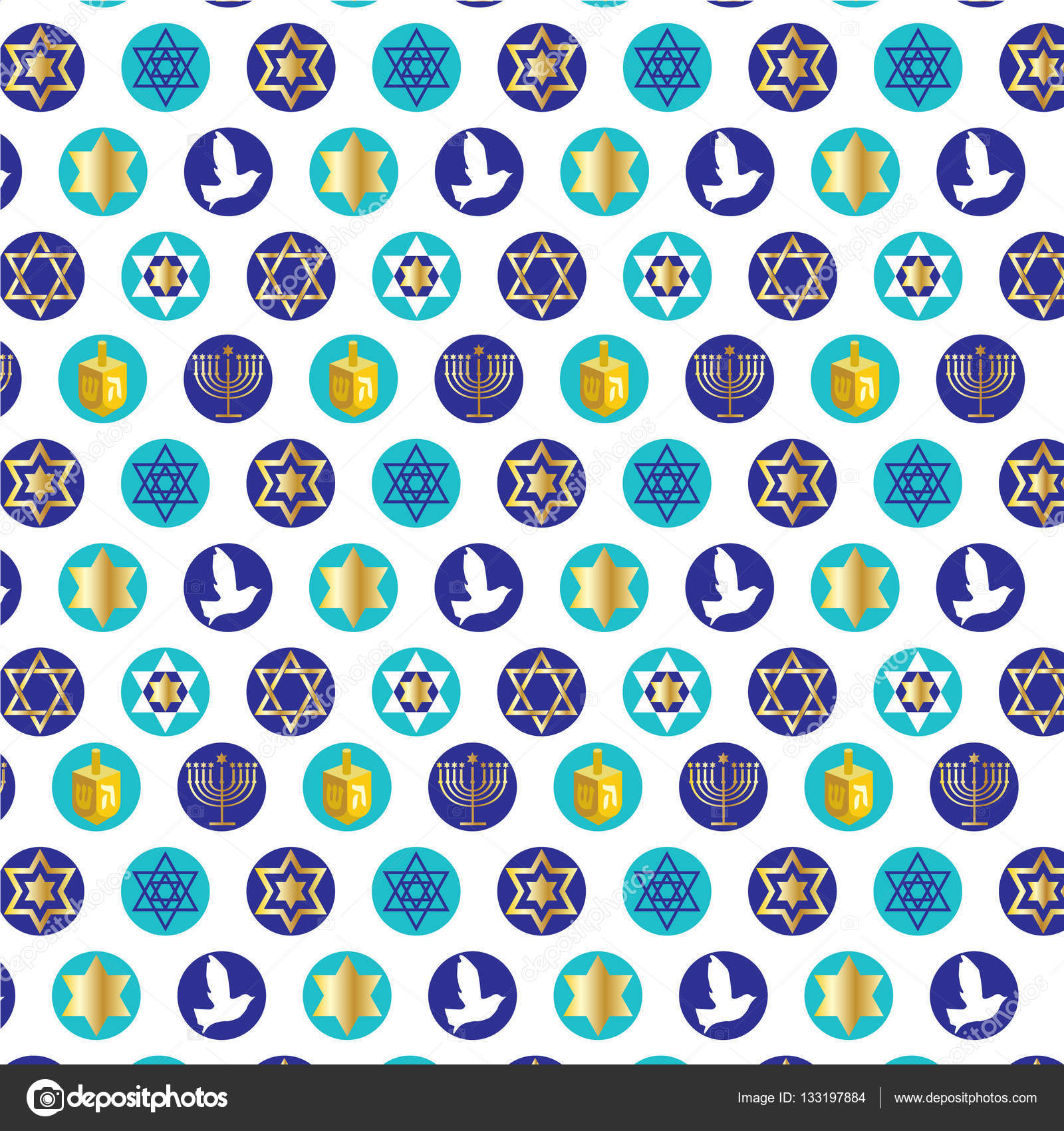 Pattern of Chanukah signs Stock Vector Image by ©scrapster #133197884