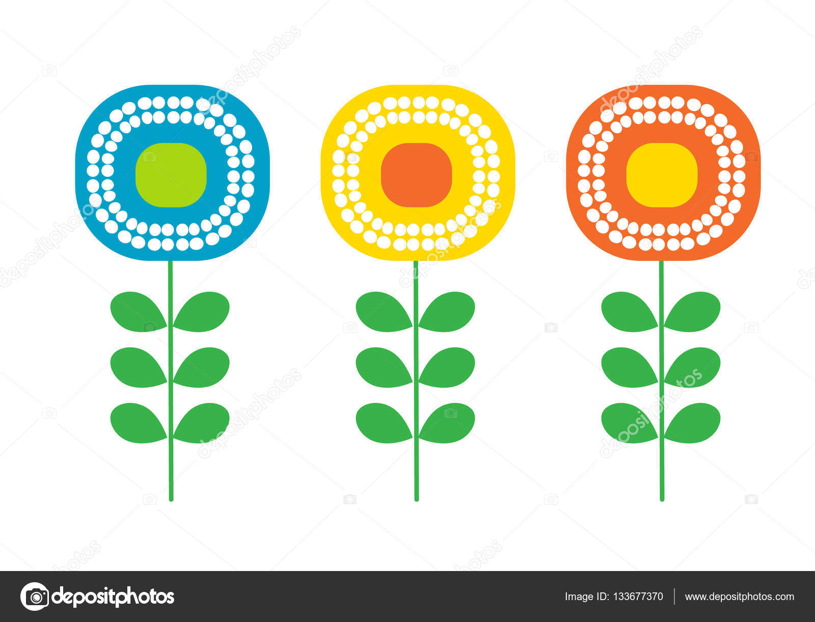 Simple mod daisies Stock Vector Image by ©scrapster #133677370