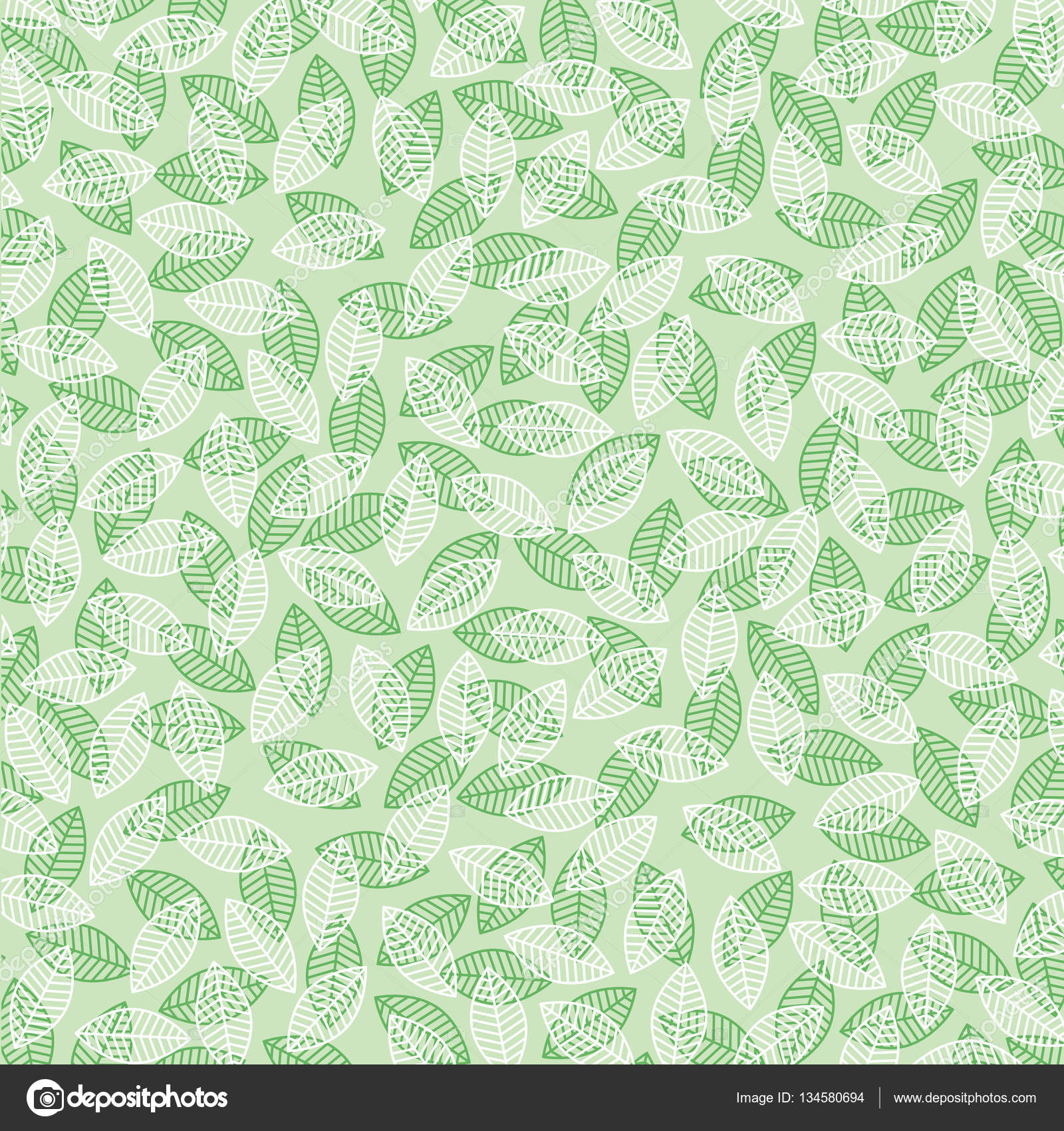 Green leaves pattern — Stock Vector © scrapster #134580694