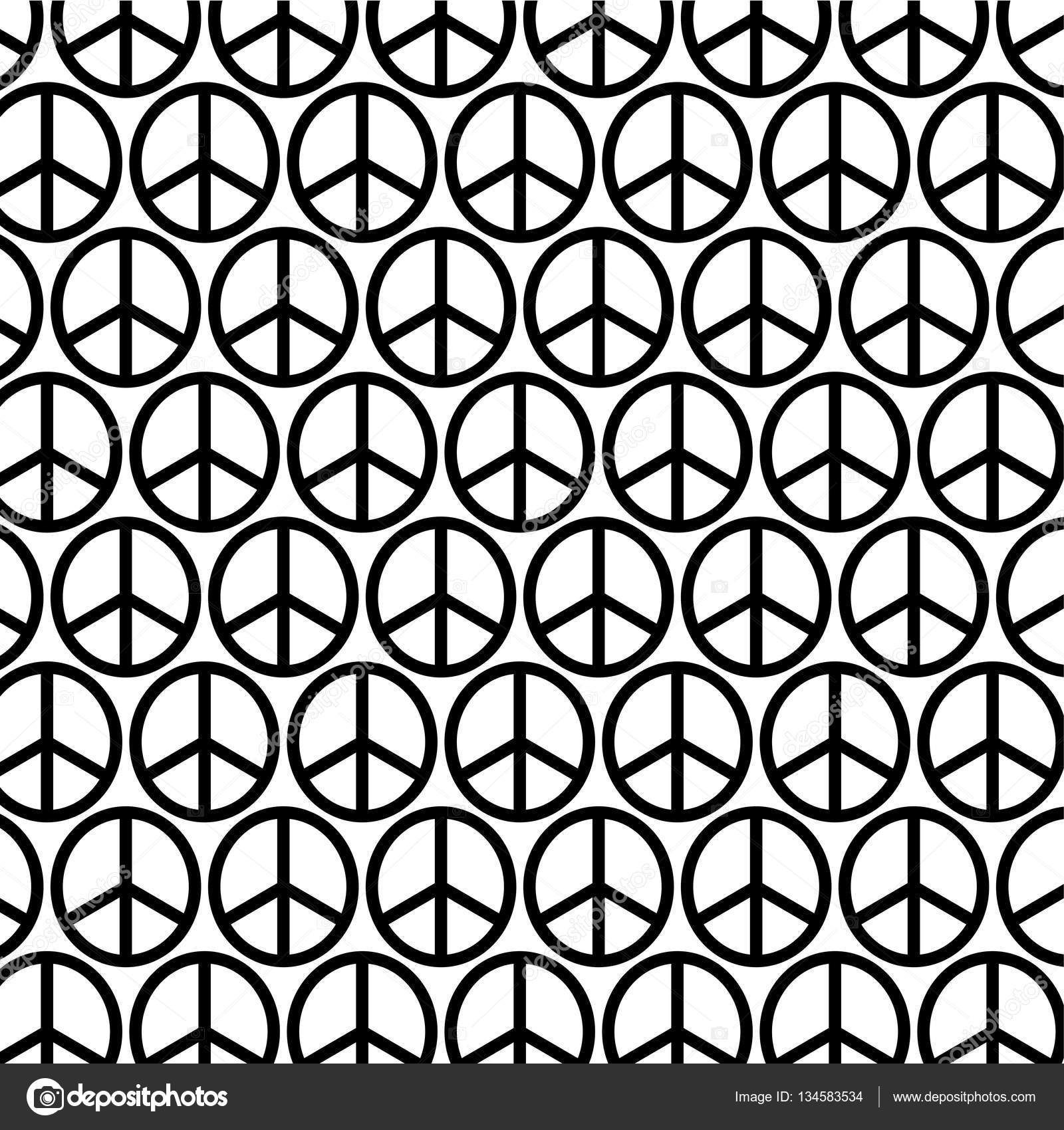 Pattern of black peace signs Stock Vector Image by ©scrapster #134583534