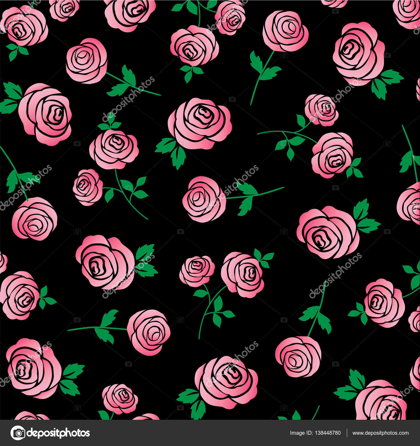 Pink rose pattern Stock Vector Image by ©scrapster #138448780