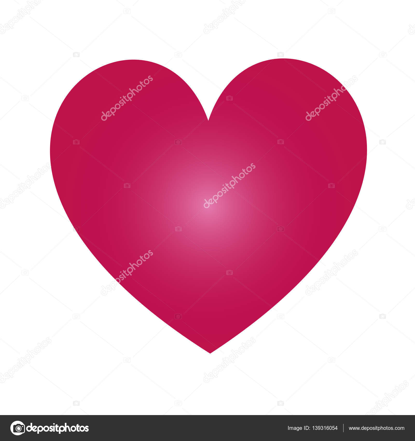 Deep red gradient heart Stock Vector Image by ©scrapster #139316054