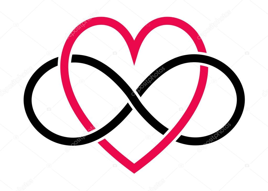 Heart and infinity signs — Stock Vector © scrapster #139864388