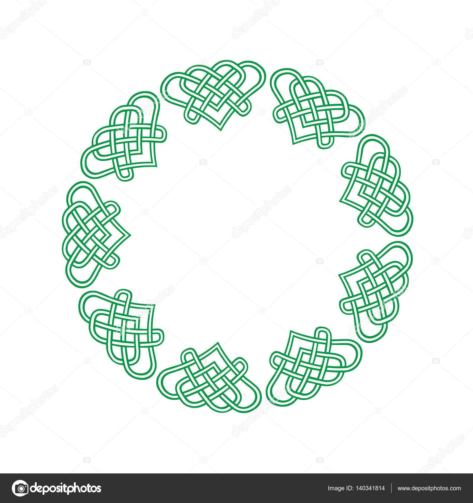 Celtic heart circle frame — Stock Vector © scrapster #140341814