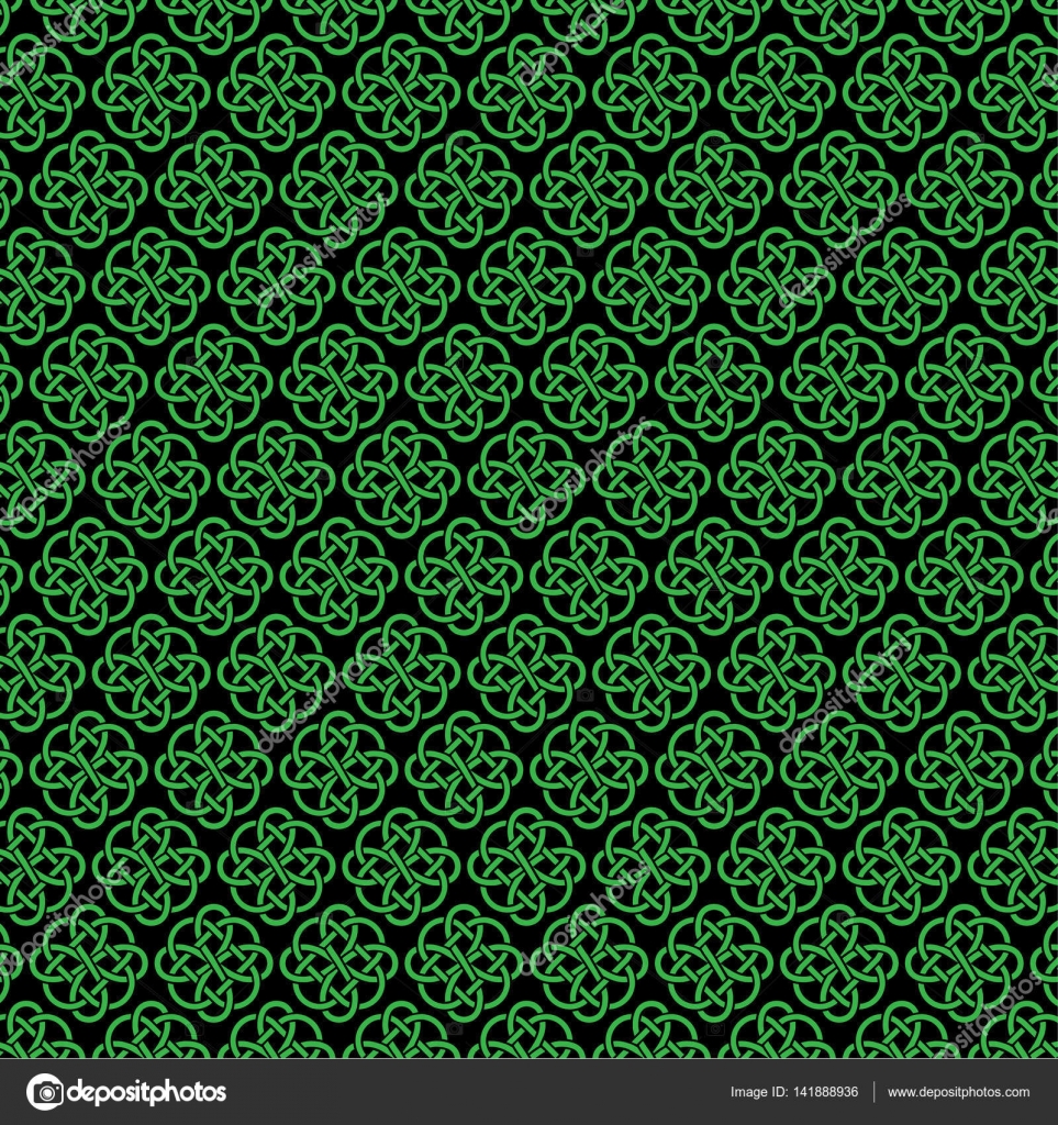 Green celtic knot pattern Stock Vector by ©scrapster 141888936