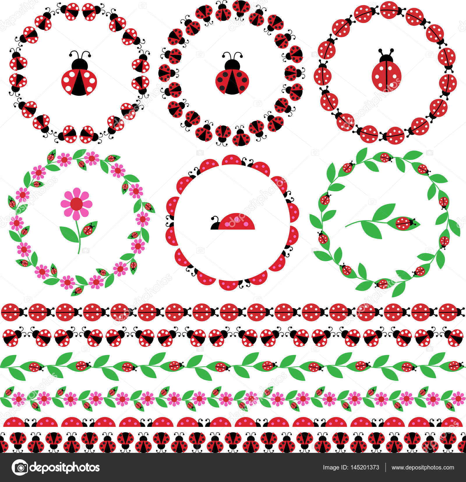 Ladybug circle frame — Stock Vector © scrapster #145201373