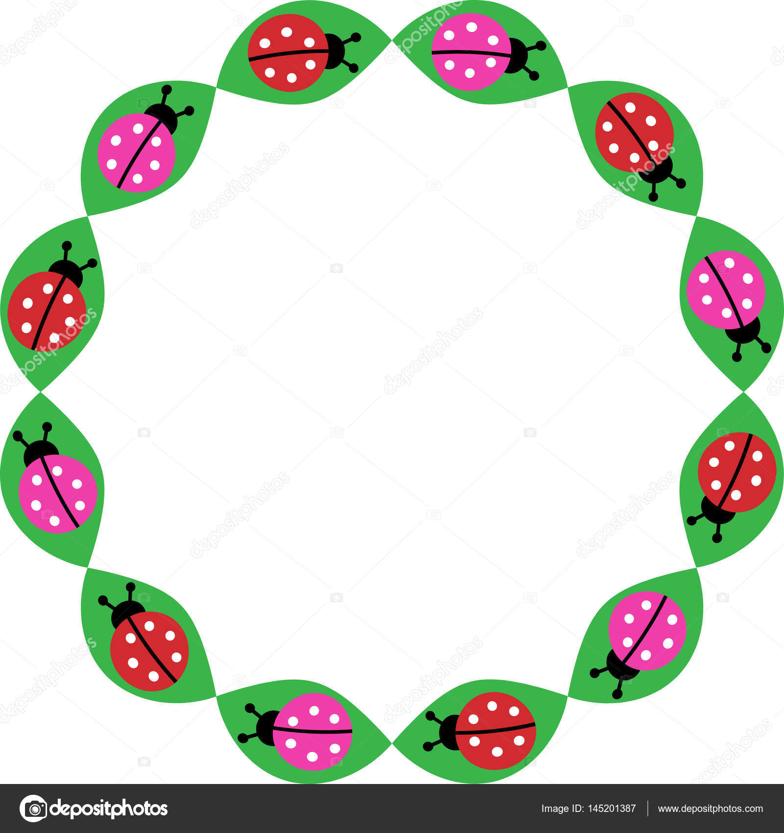 Ladybug circle frame Stock Vector Image by ©scrapster #145201387