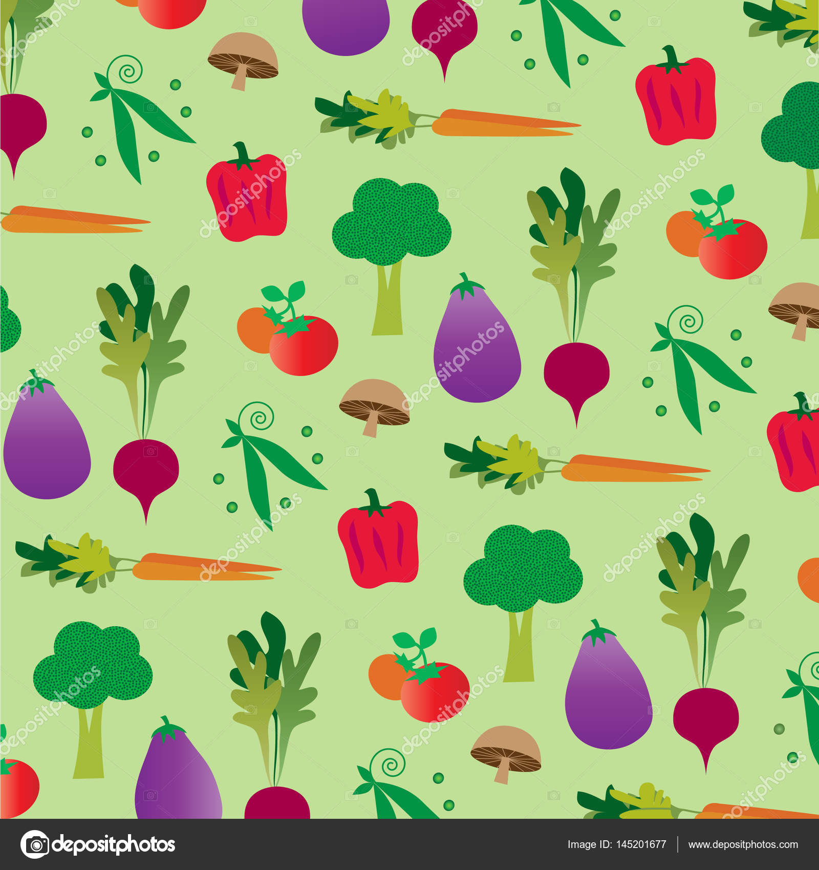 Cartoon vegetable pattern Stock Vector Image by ©scrapster #145201677