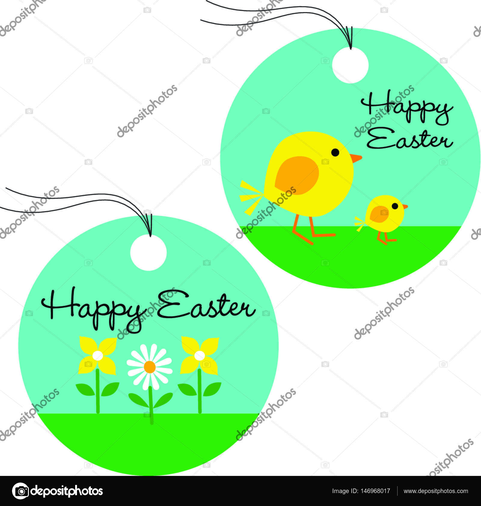 Gift tags with cute Easter chicks Stock Vector Image by ©scrapster ...