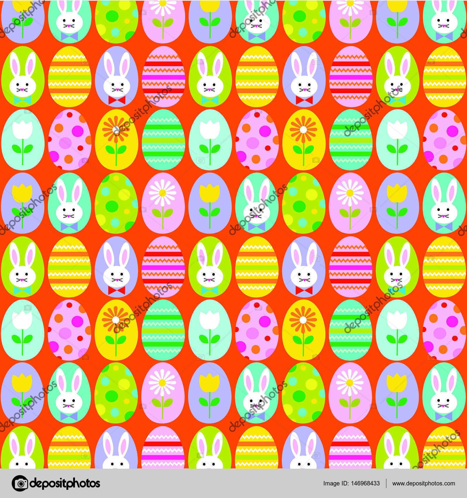 Cute easter and bunny pattern Stock Vector Image by ©scrapster #146968433
