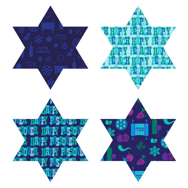 Passover icons on patterns Jewish stars Stock Vector by ©scrapster ...