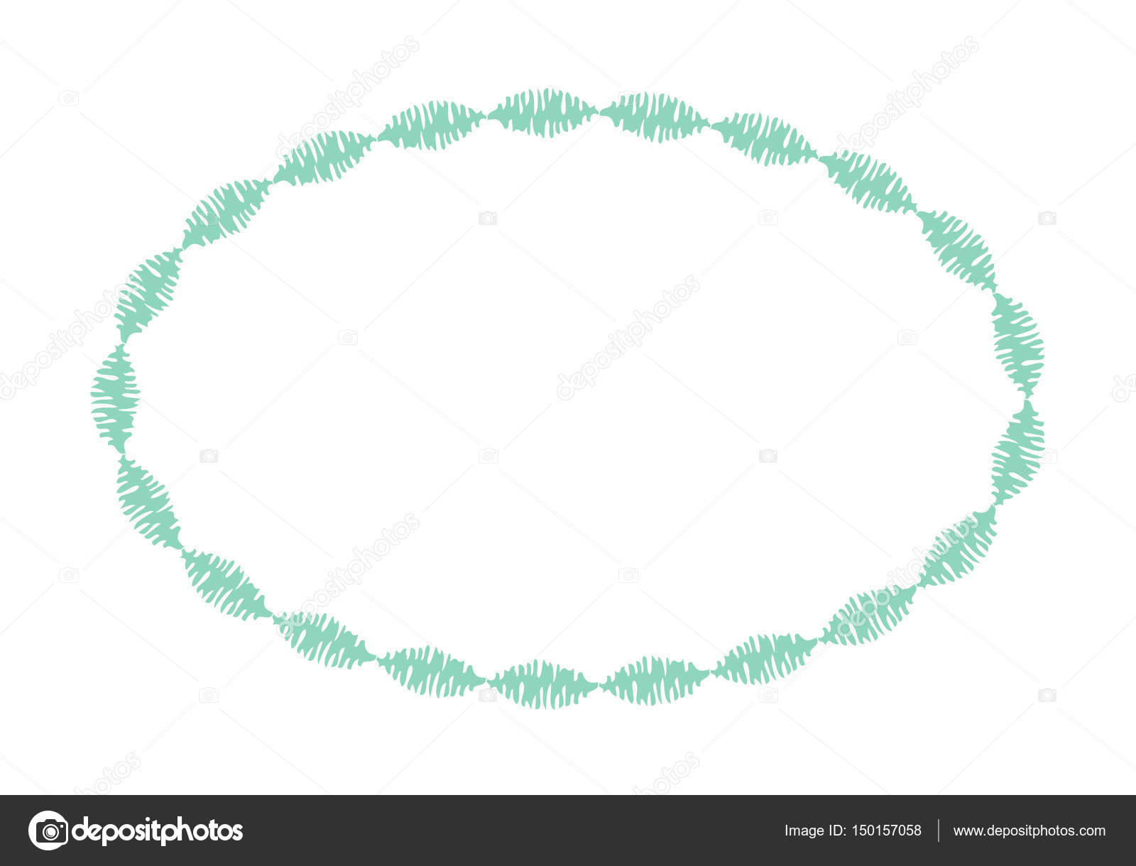 Stitch embroidered oval frame Stock Vector Image by ©scrapster #150157058