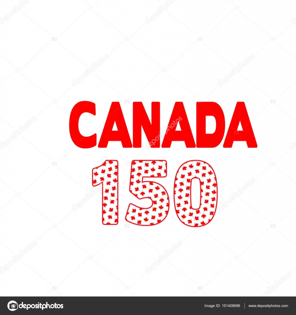 Canada 150 graphic with maple leaf frame — Stock Vector © scrapster ...