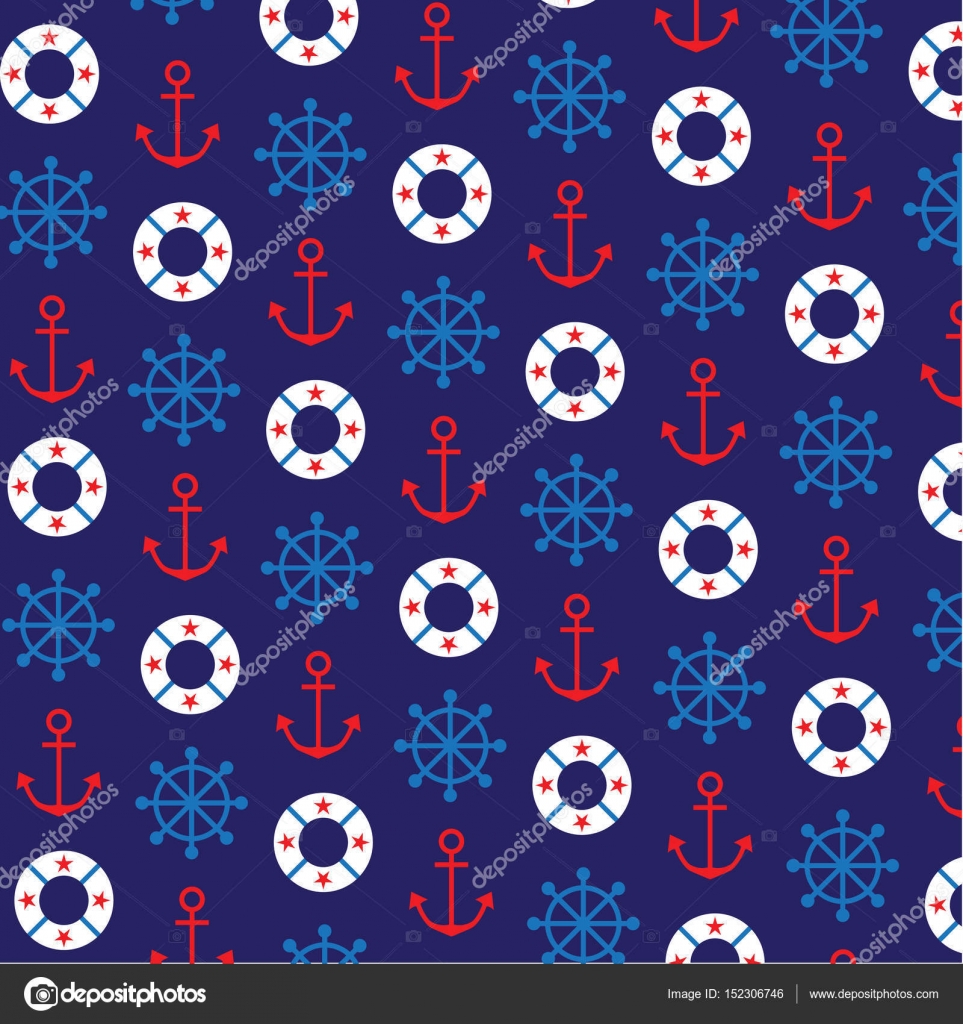 Nautical pattern pattern Stock Vector by ©scrapster 152306746