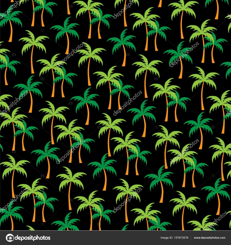 Tropical palm trees pattern Stock Vector by ©scrapster 157673578