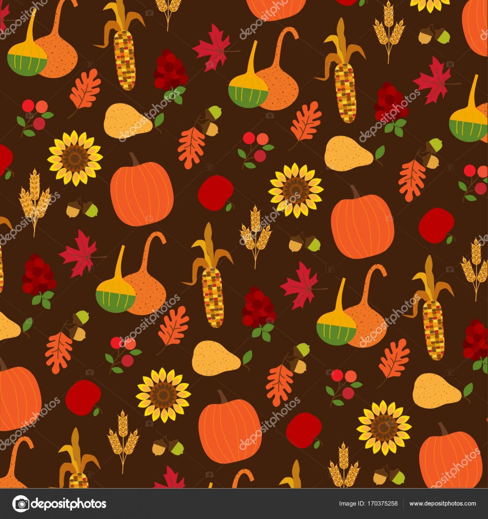 Autumn harvest pattern Stock Vector Image by ©scrapster #170375258