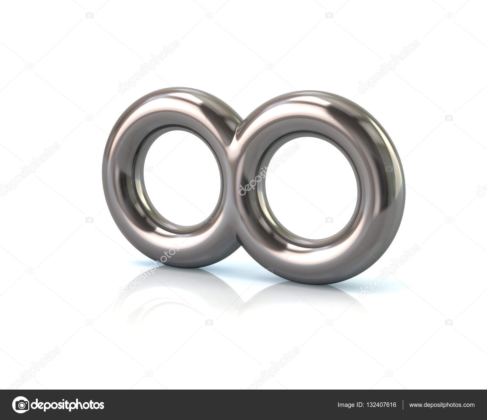 Simple silver infinity symbol Stock Photo by ©valdum 132407616