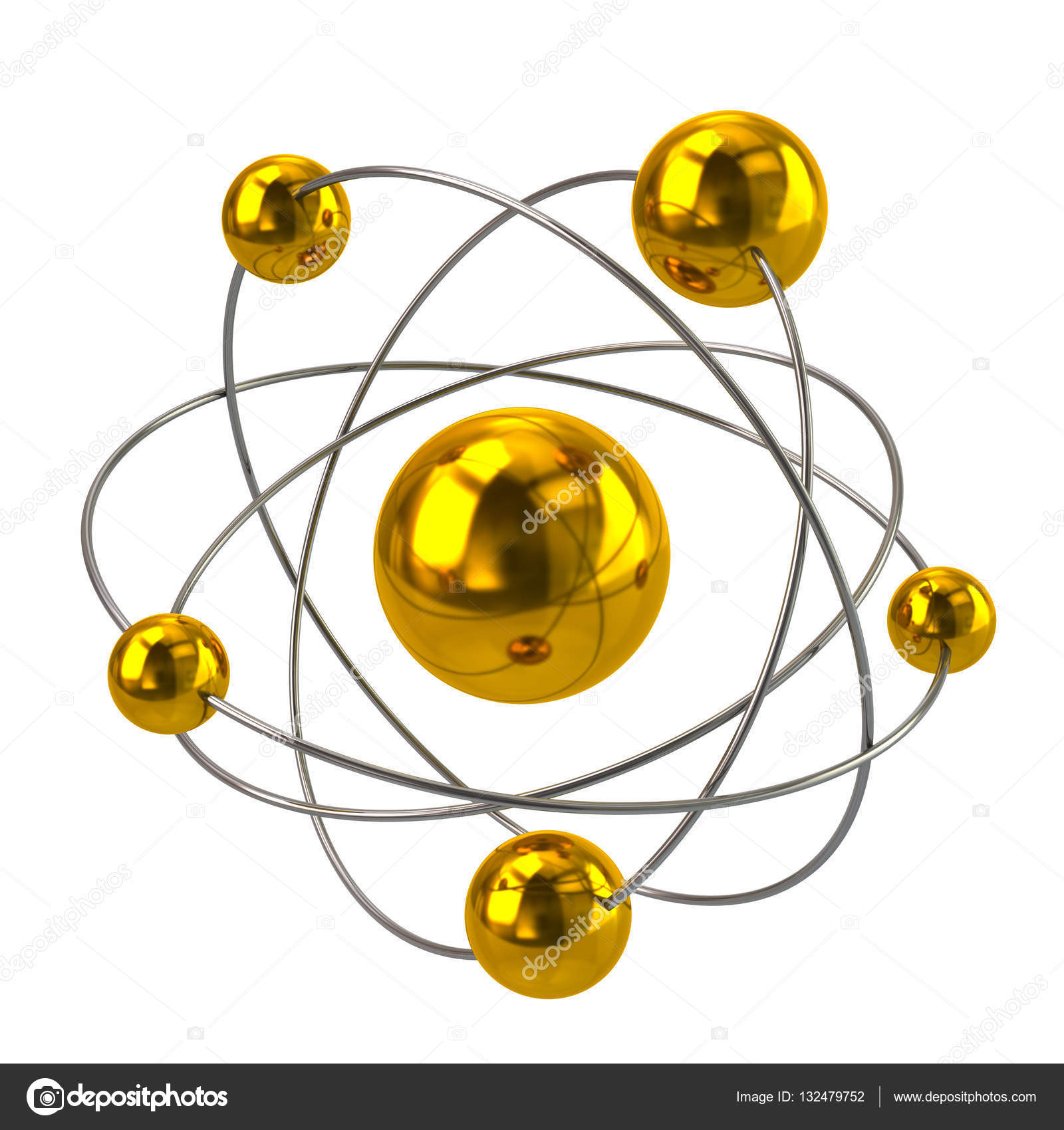 Átomo de oro icono de molécula: fotografía de stock © valdum #132479752 ...
