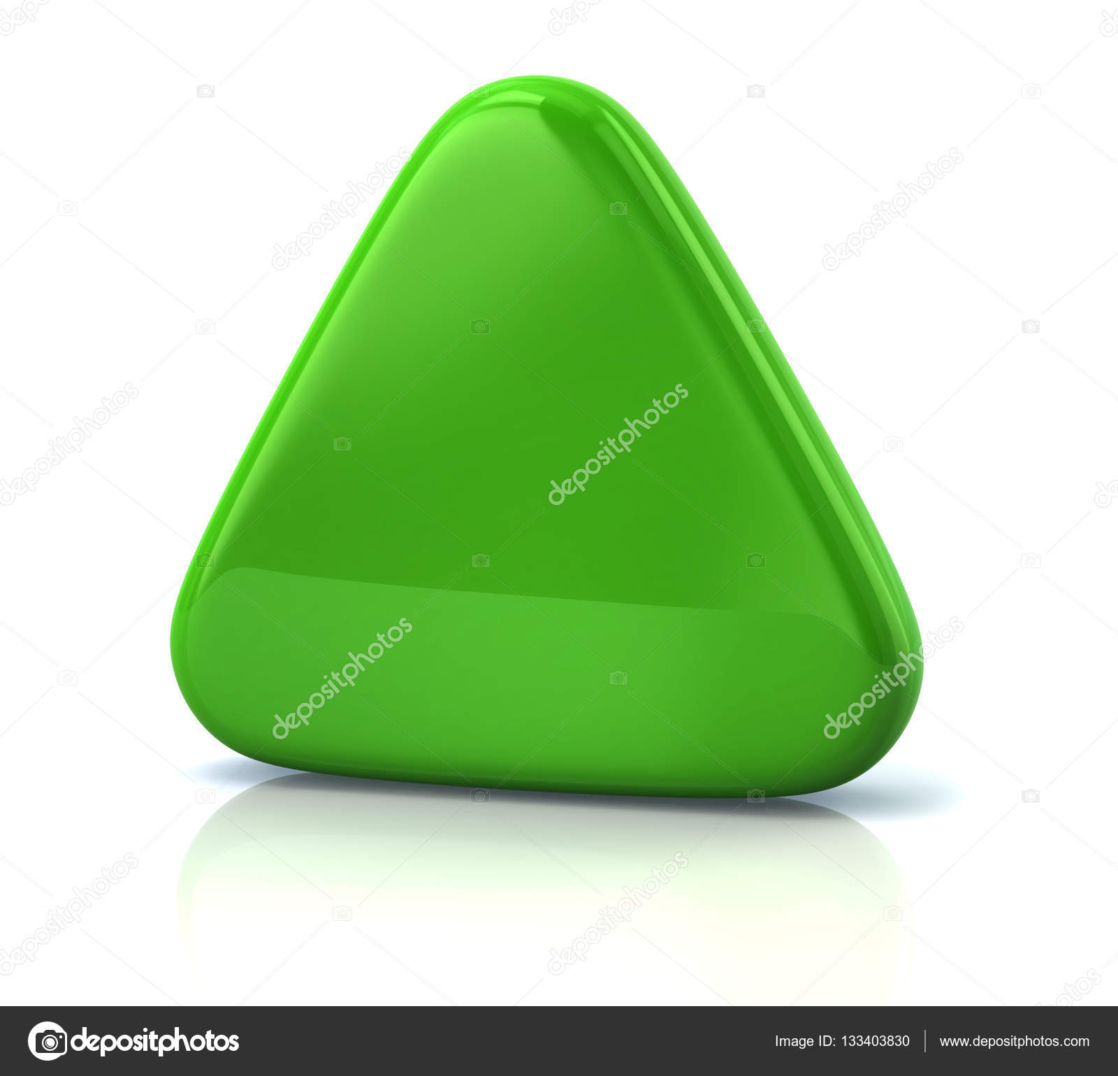 Green triangle button — Stock Photo © valdum #133403830
