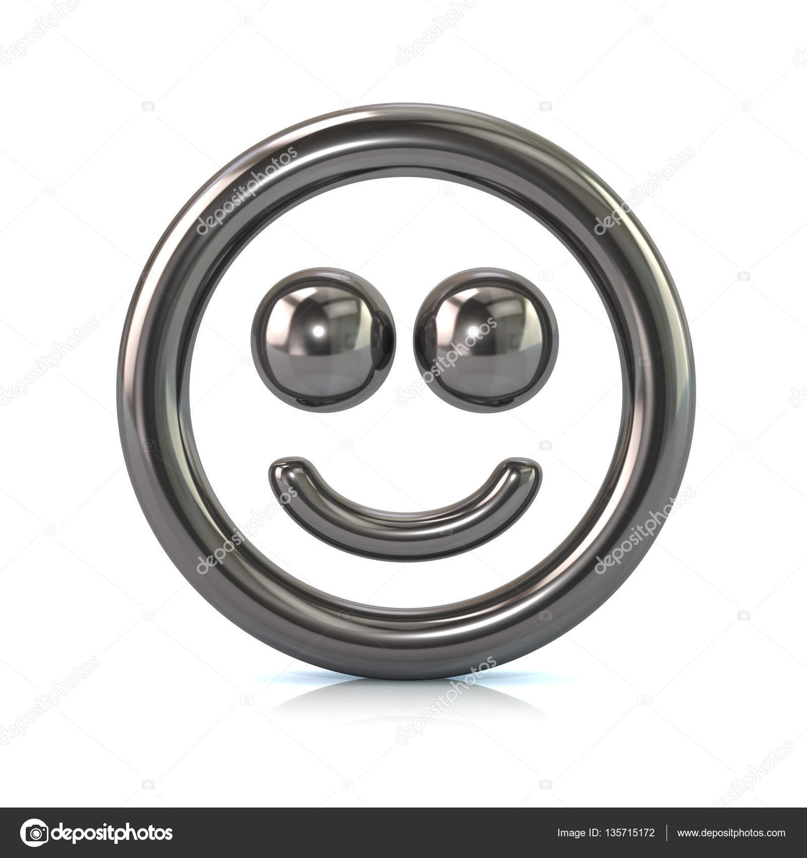 Silver smile face icon Stock Photo by ©valdum 135715172