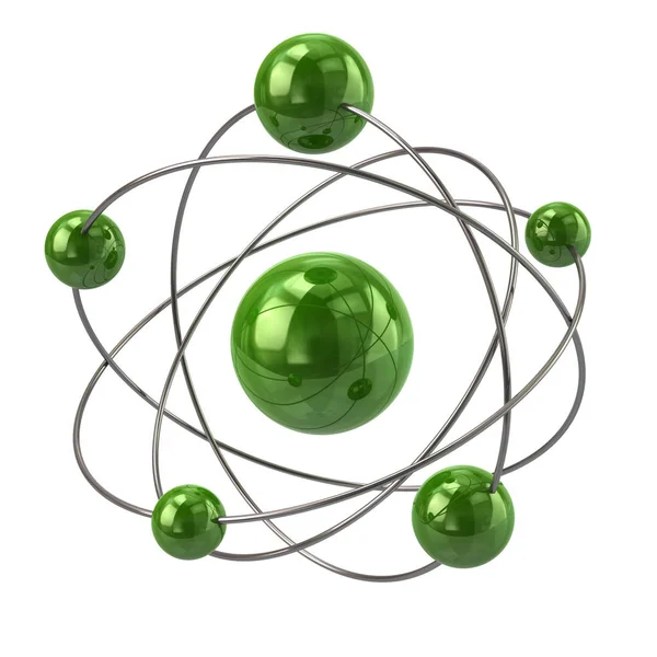 Green atom molecule icon Stock Photo by ©valdum 118346332