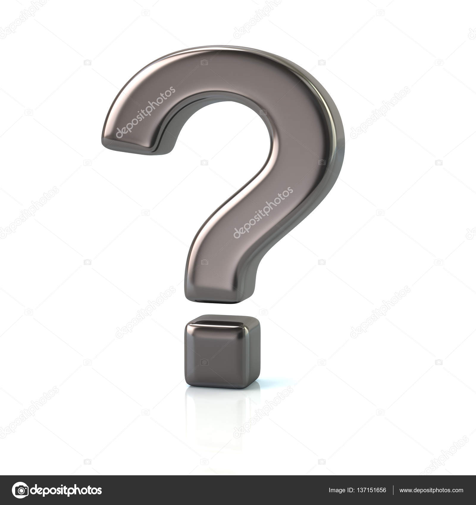 Silver question mark 3d illustration — Stock Photo © valdum #137151656