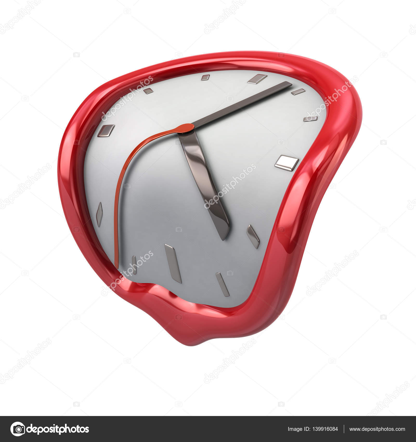 Red melting clock icon Stock Photo by ©valdum 139916084