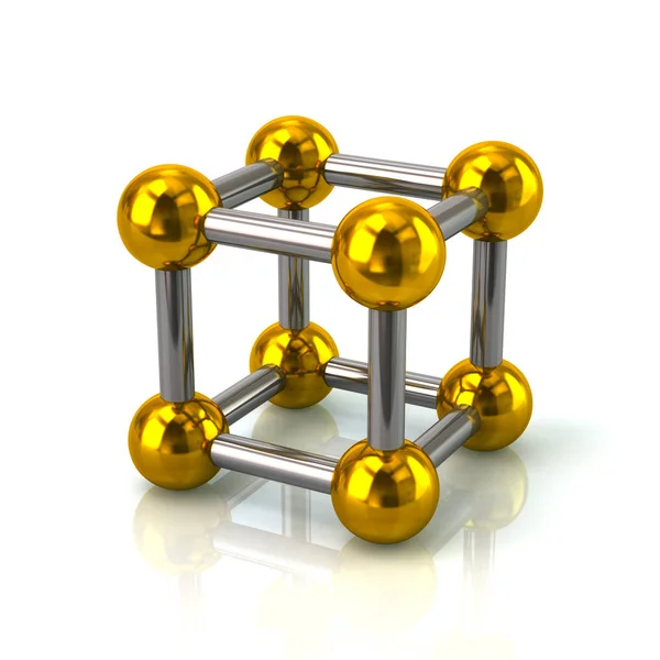 Golden molecule icon Stock Photo by ©valdum 116554738
