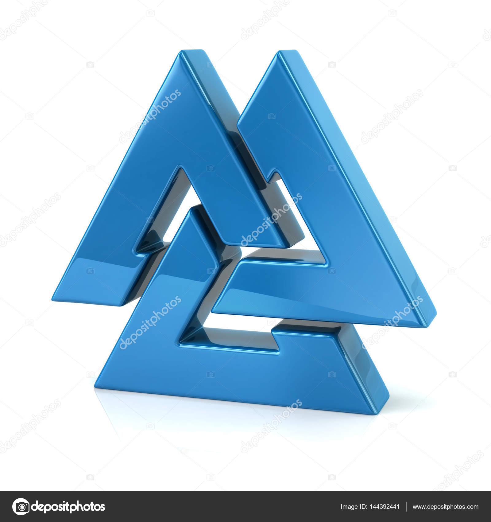 Blue Valknut symbol — Stock Photo © valdum #144392441