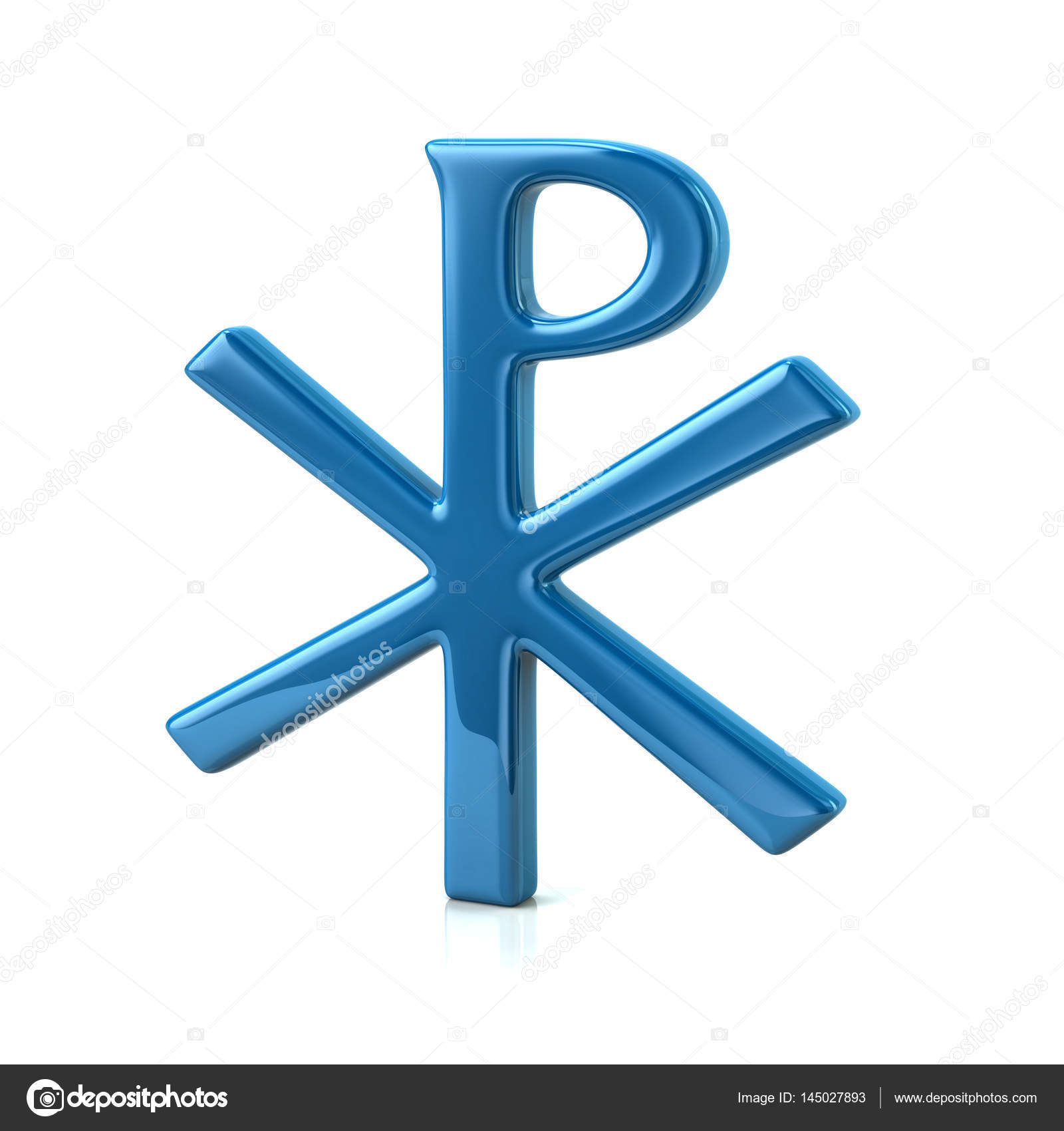 Blue chi rho christian symbol Stock Photo by ©valdum 145027893