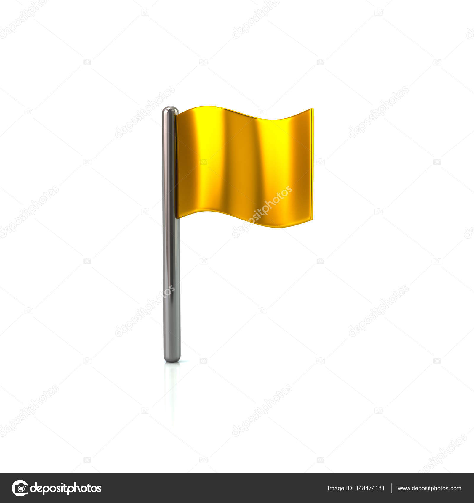 Golden flag icon Stock Photo by ©valdum 148474181