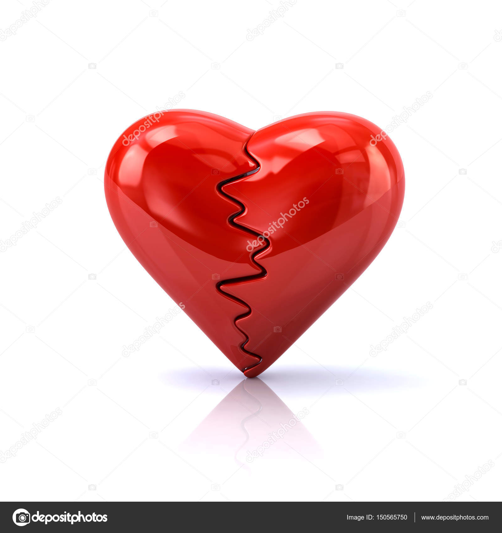 Red heartbreak symbol — Stock Photo © valdum #150565750