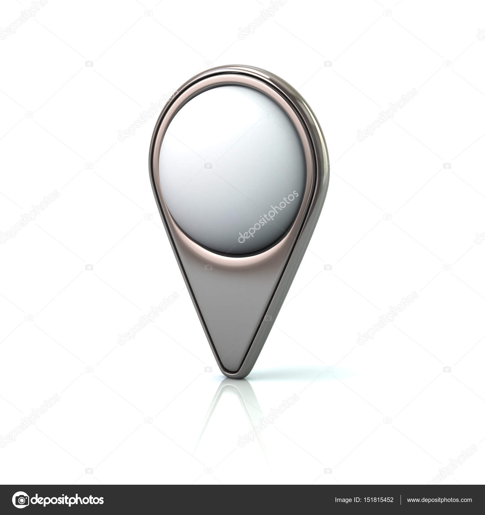 Silver map pointer — Stock Photo © valdum #151815452 Silver map pointer — Stock Photo © valdum #151815452