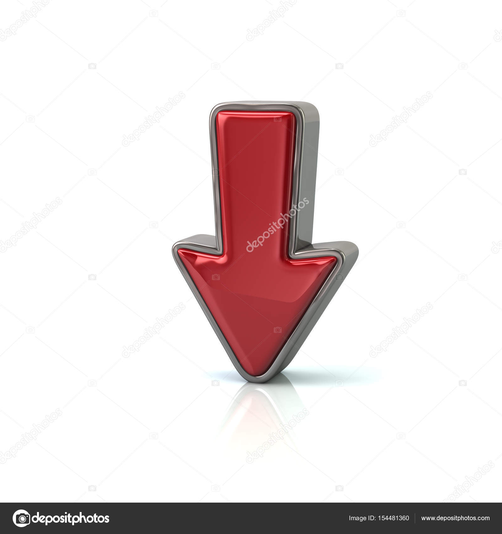 Red down arrow Stock Photo by ©valdum 154481360
