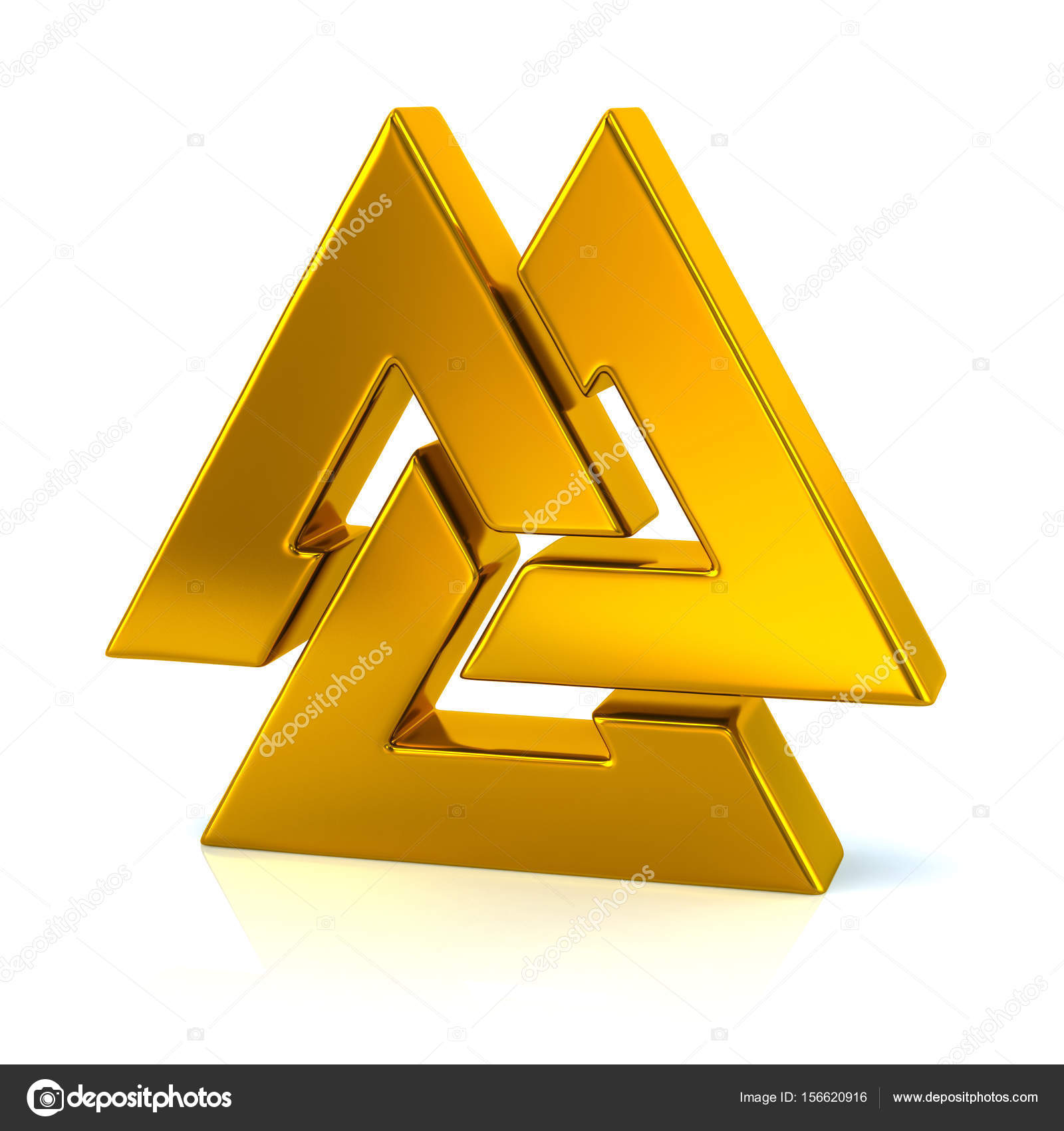 Golden Valknut symbol Stock Photo by ©valdum 156620916