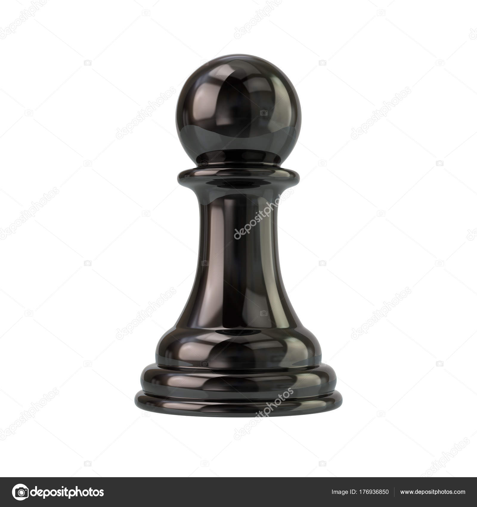 Black pawn 3d illustration — Stock Photo © valdum #176936850