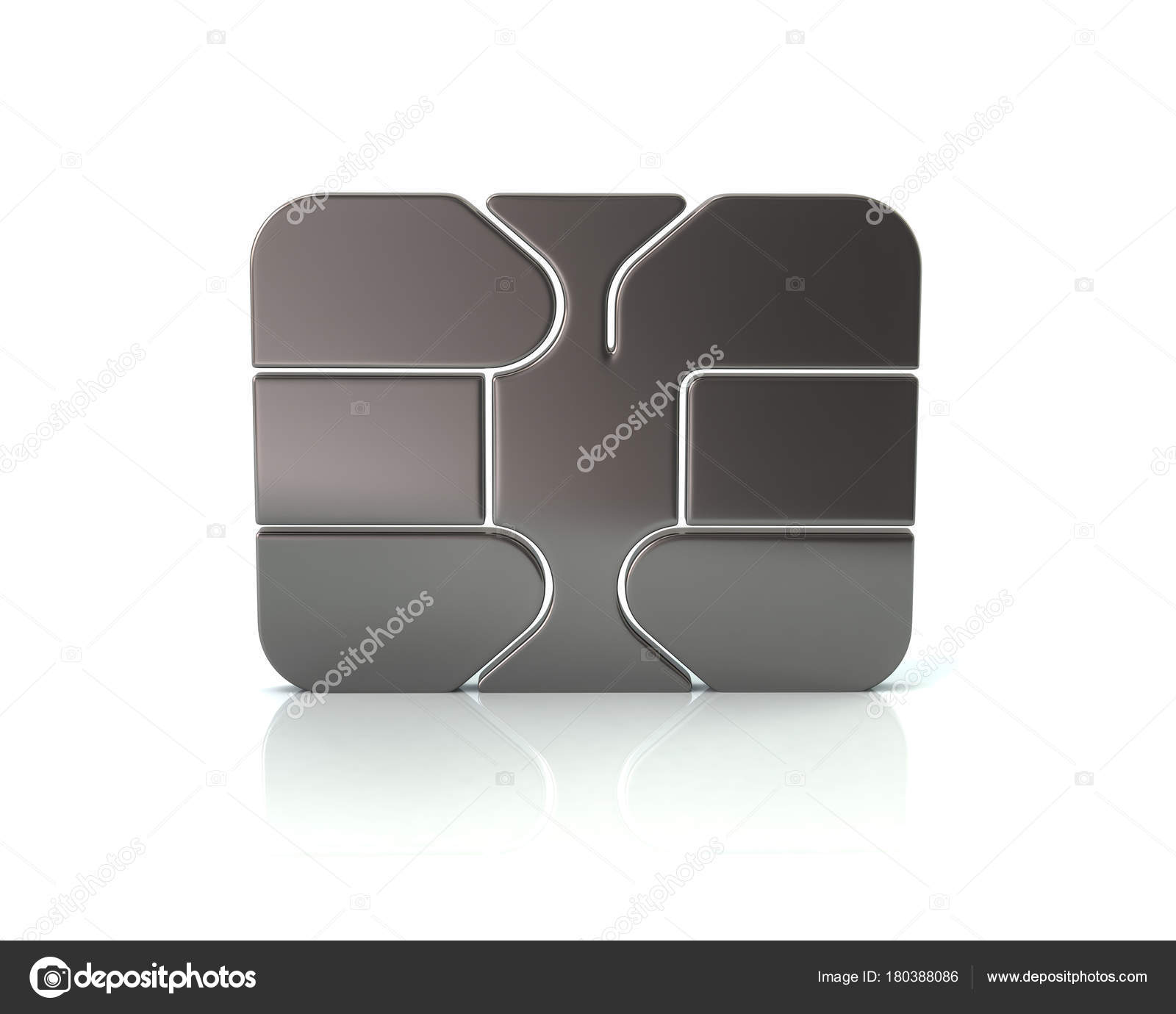 Silver credit debit card chip Stock Photo by ©valdum 180388086