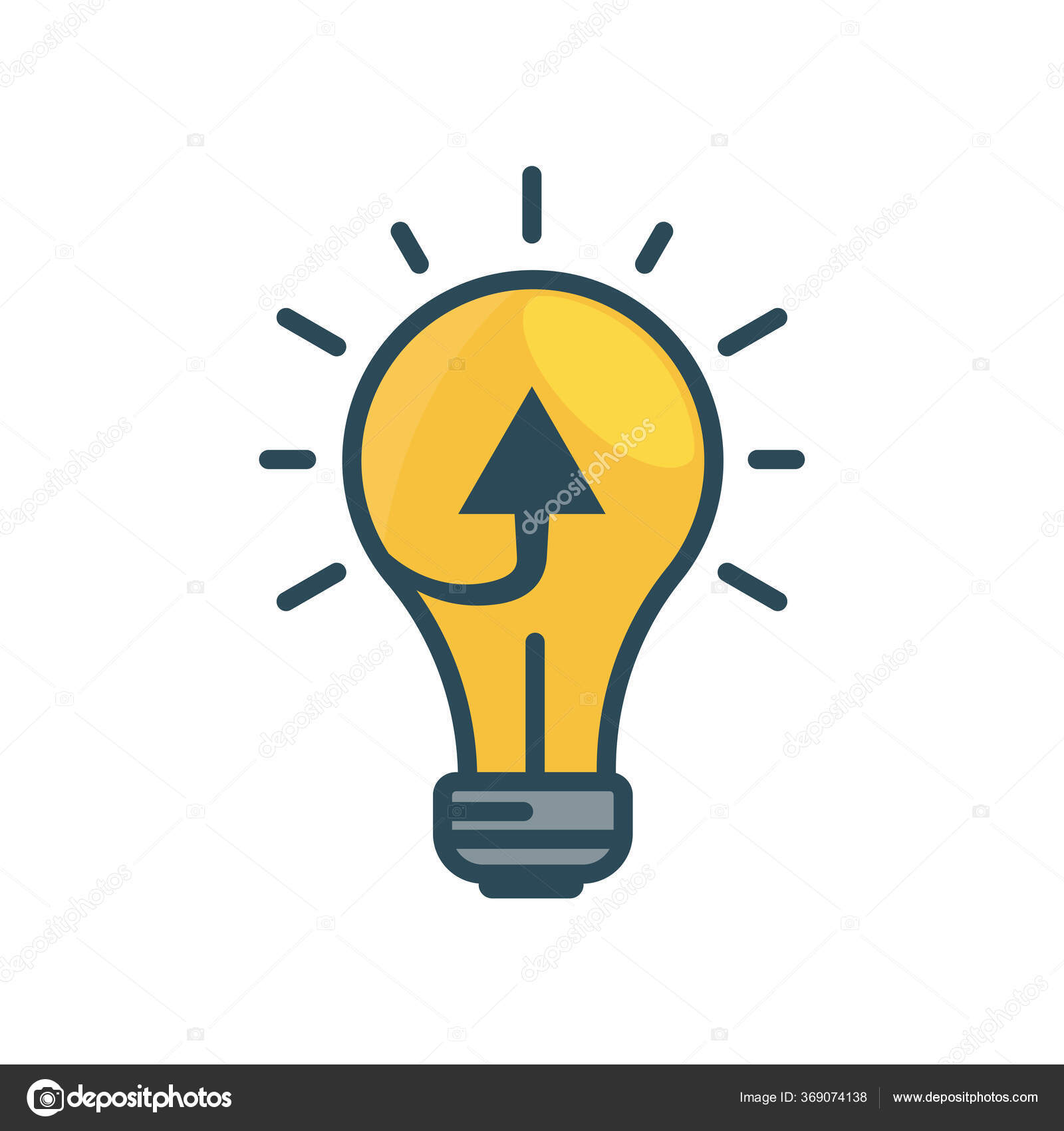 Innovation Icon Light Bulb Cog Premium Quality Graphic Design Element Stock Vector Image by ...