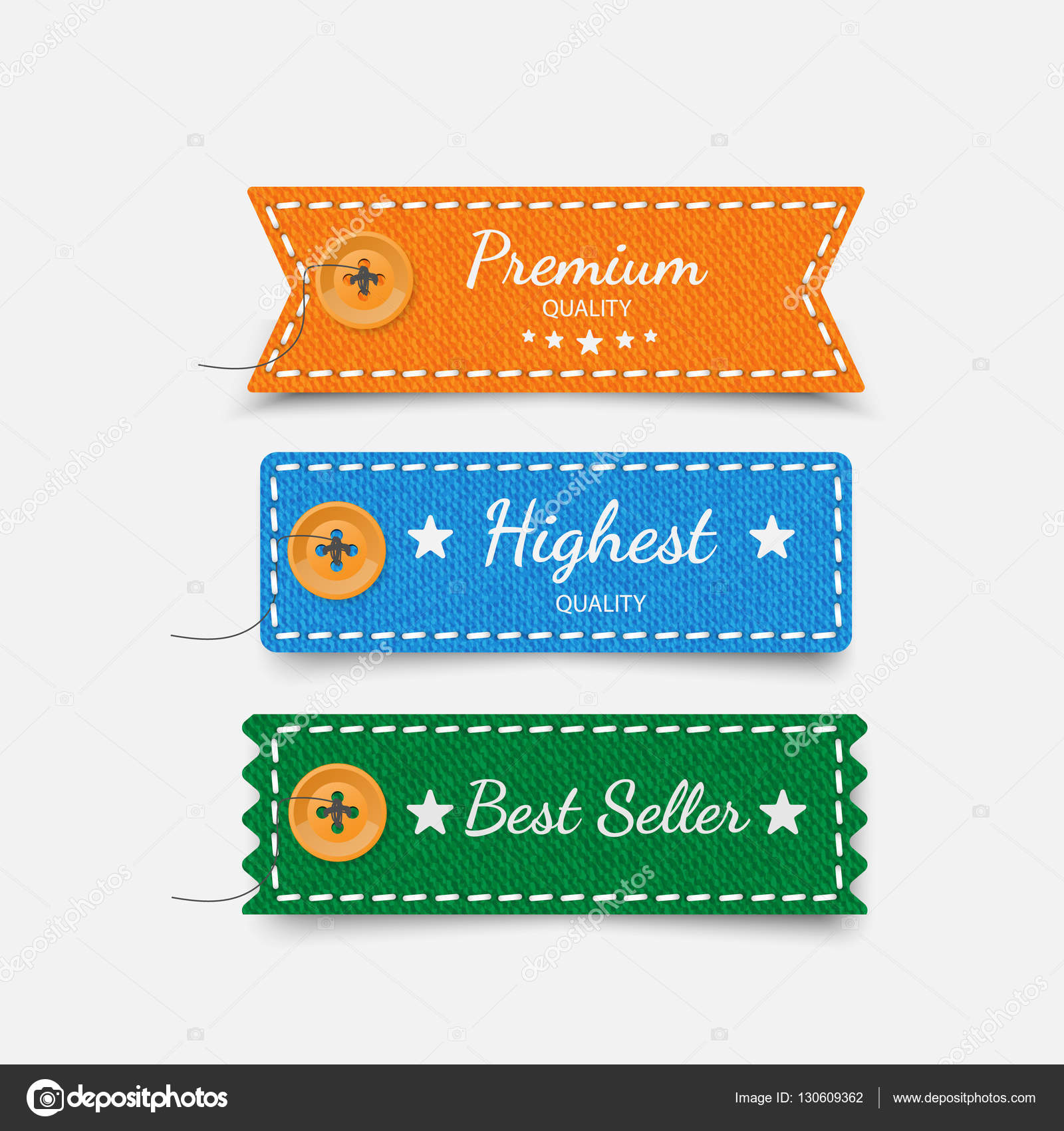 Clothing Labels Set Vector Stock Vector Image by ©sarawuth702 #130609362