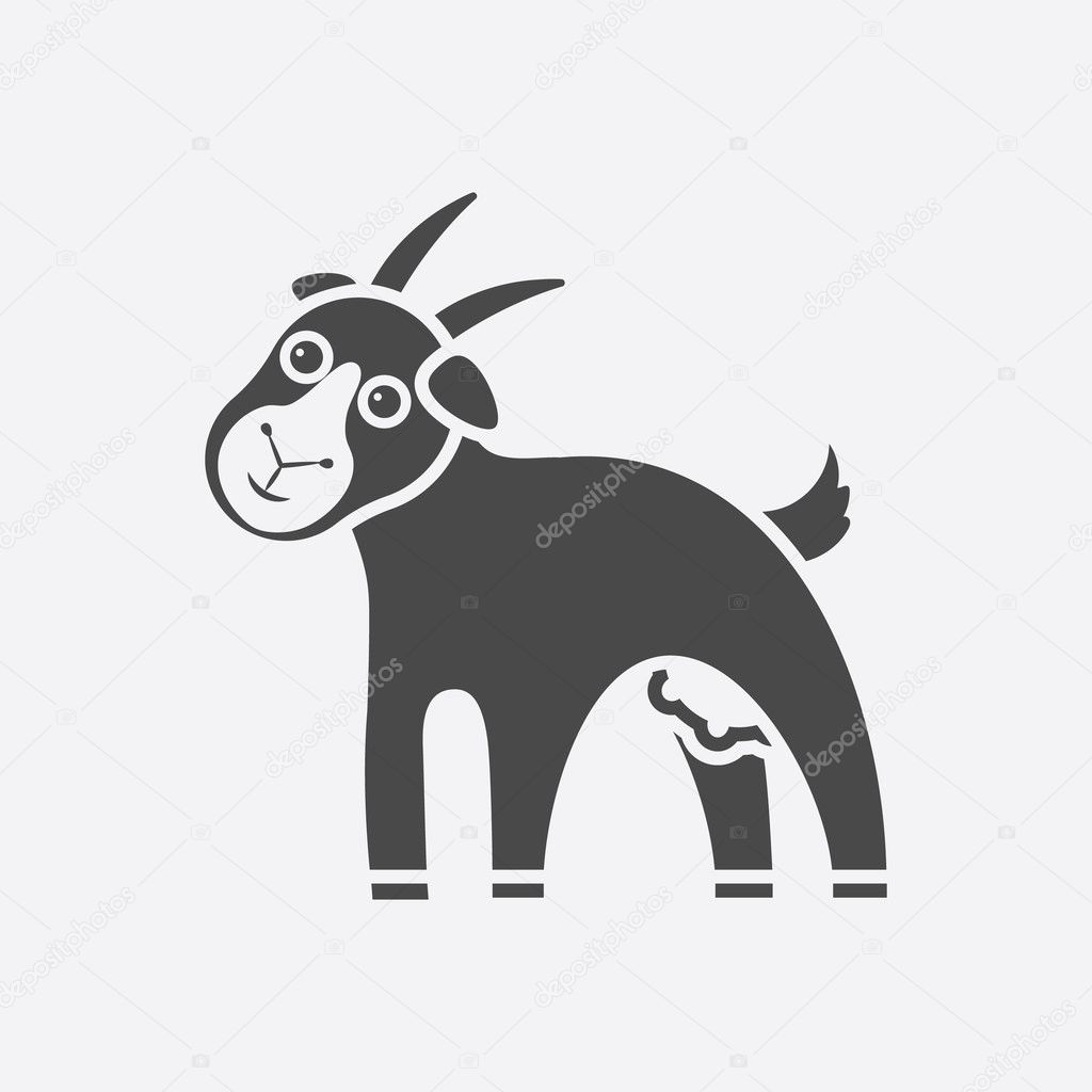 Goat icon black. Single bio, eco, organic product icon from the big ...